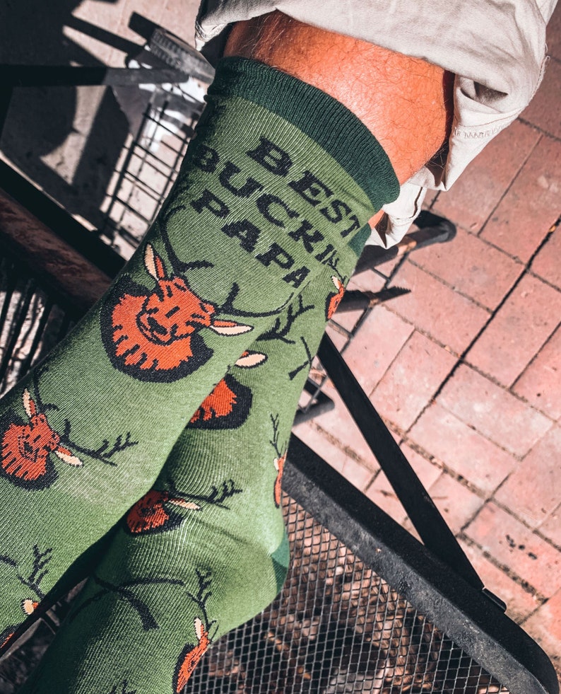 Best Buckin' PAPA Mens Socks Funny Dad Socks Hunting | Etsy