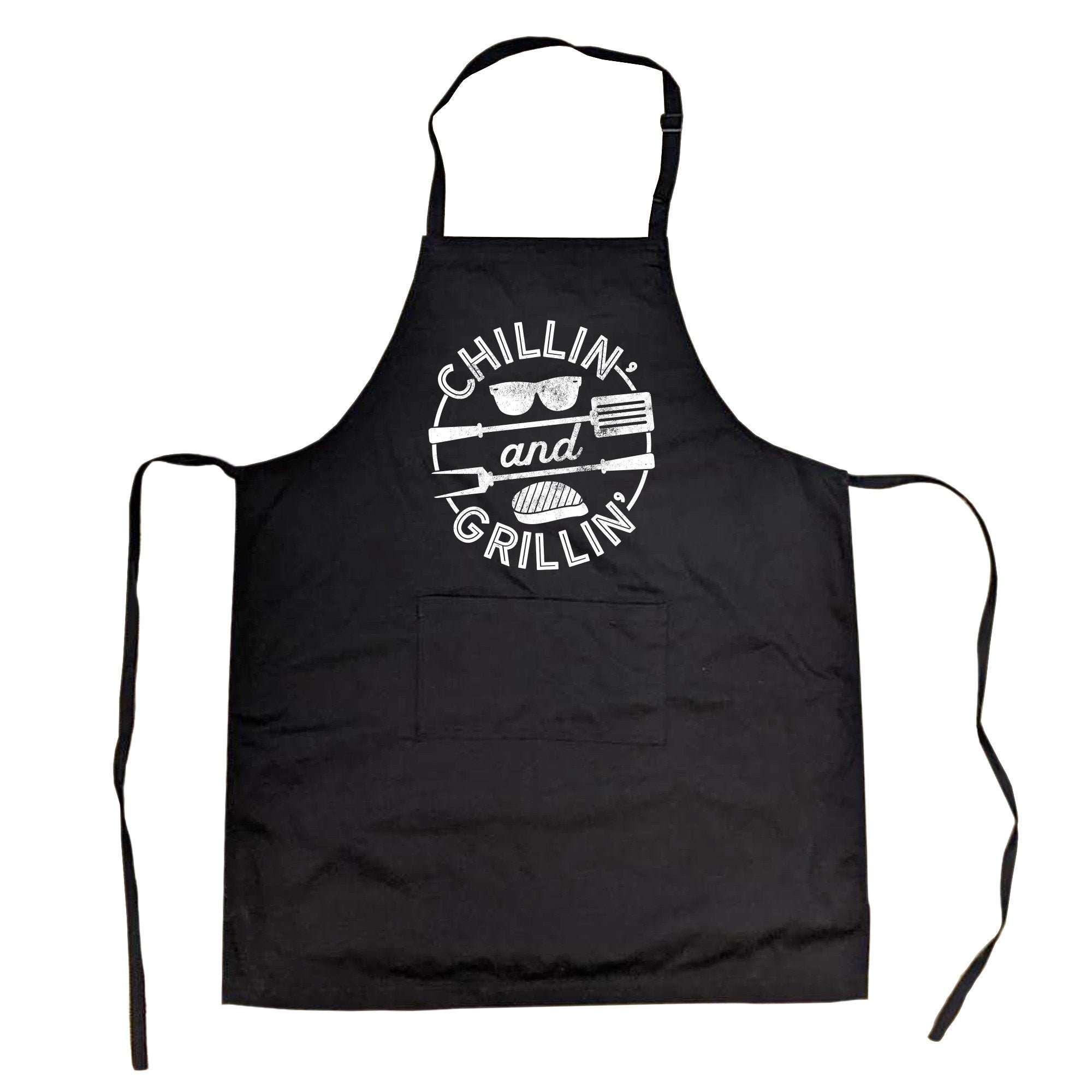 Funny Chillin' and Grillin' BBQ Apron, Father's Day Gift - Etsy