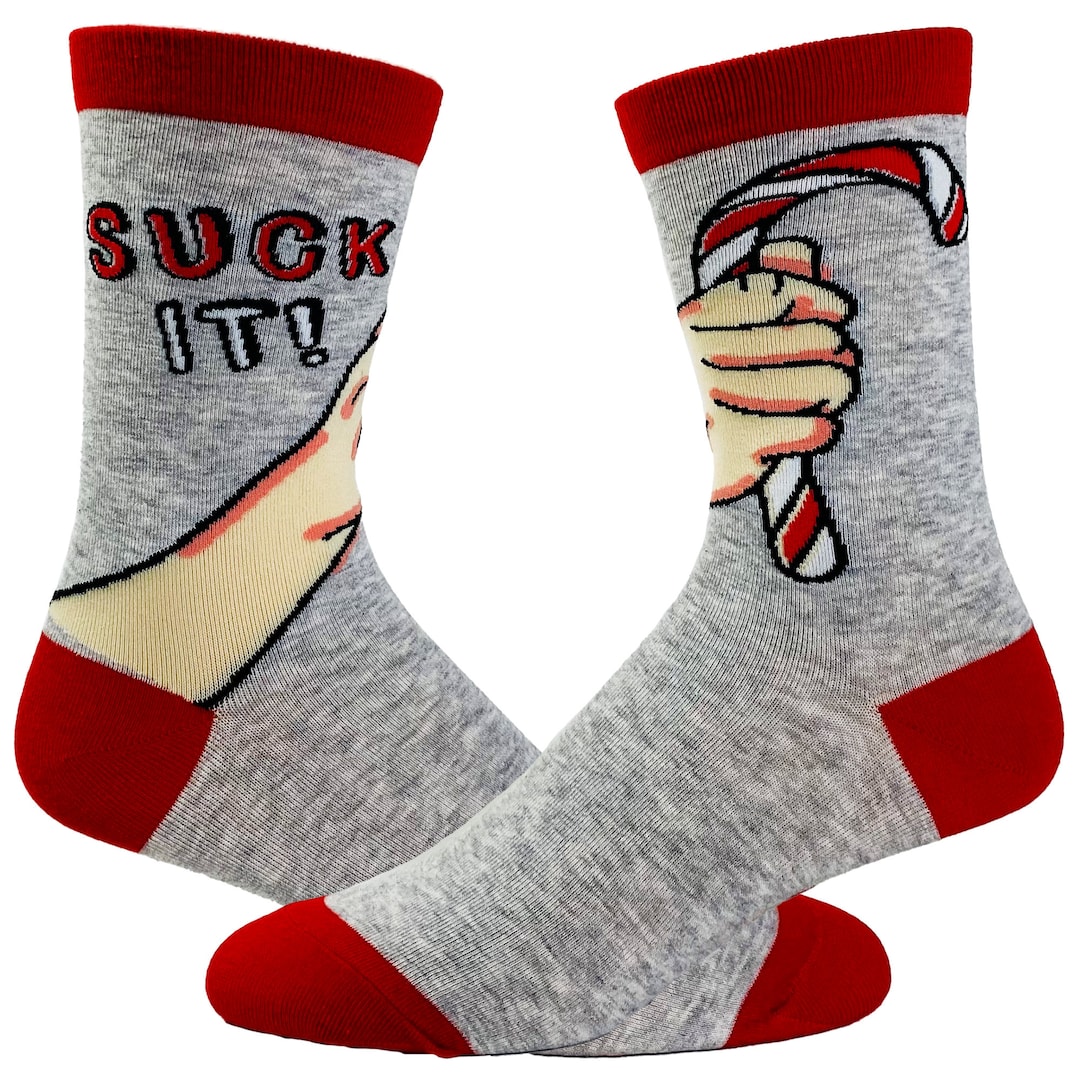 Christmas Socks, Adult Christmas Socks, UNISEX Socks, Suck It Socks ...