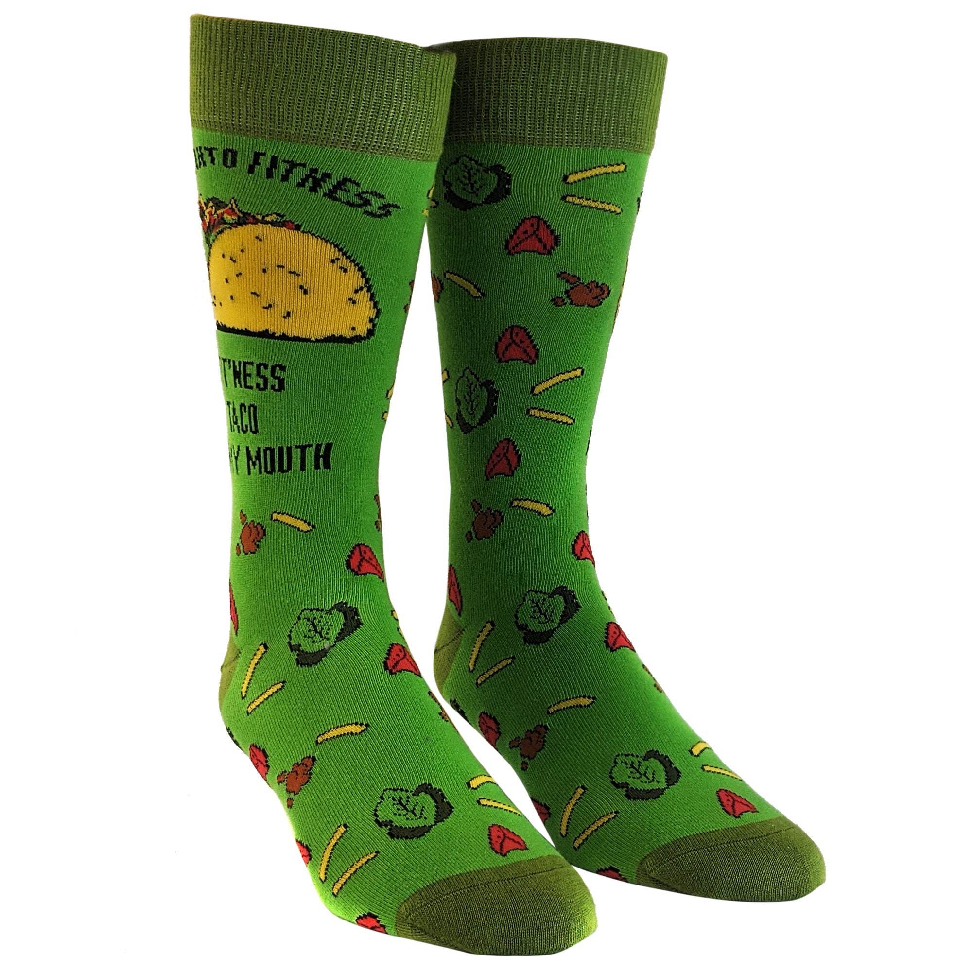 Groomsmen Socks Funny Taco Socks Fitness Taco Mouth Socks | Etsy