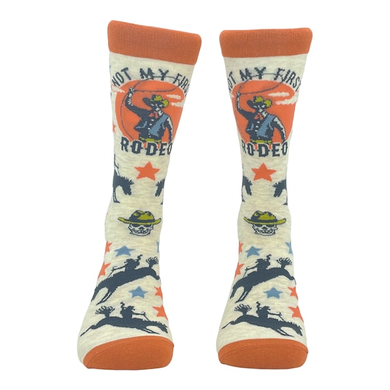 Not My First Rodeo, Horse Socks, Skull Socks, Funky Mens Socks, Funny ...