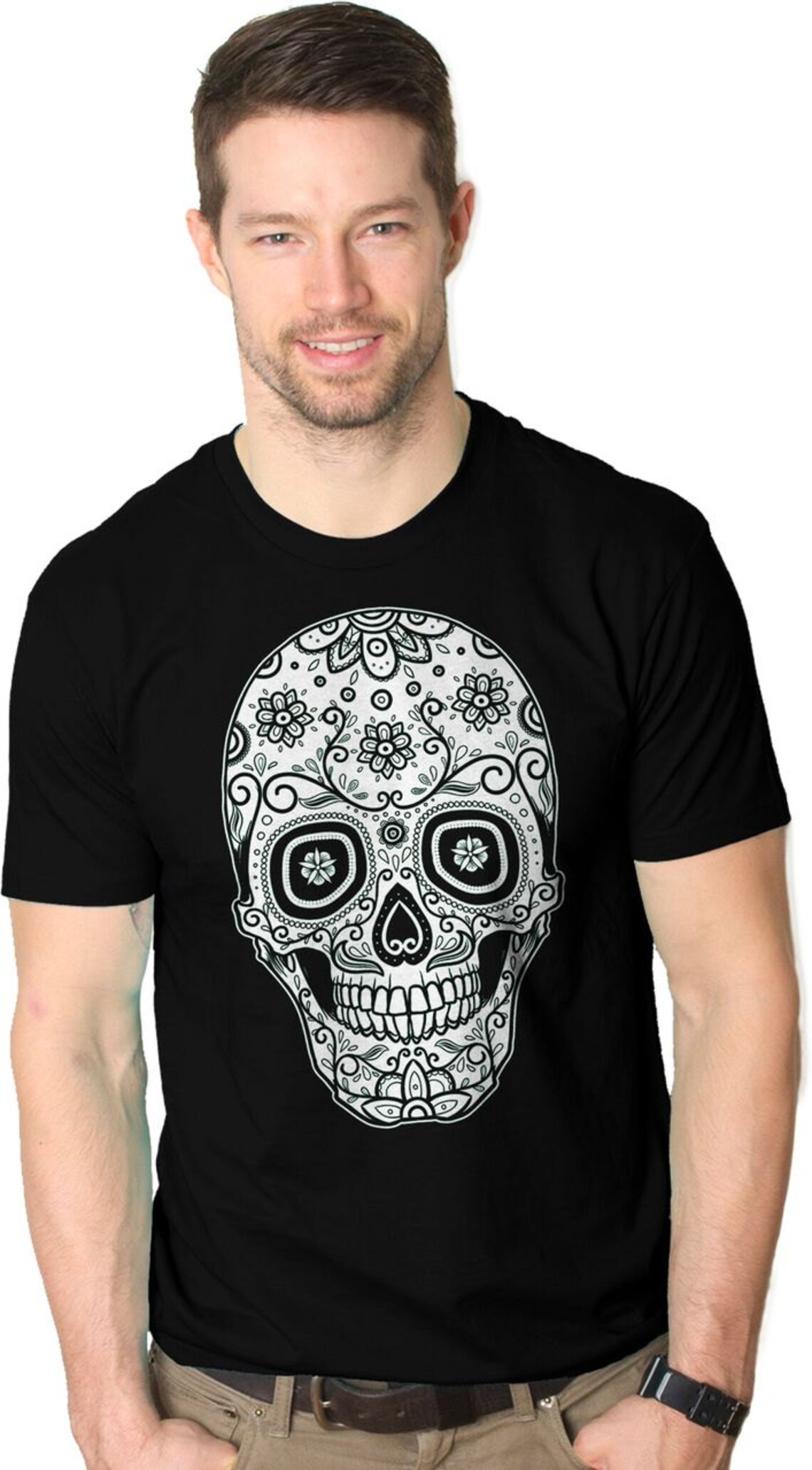 Big Skull Shirt Sugar Skull T Shirt Cinco De Mayo T Shirt Etsy