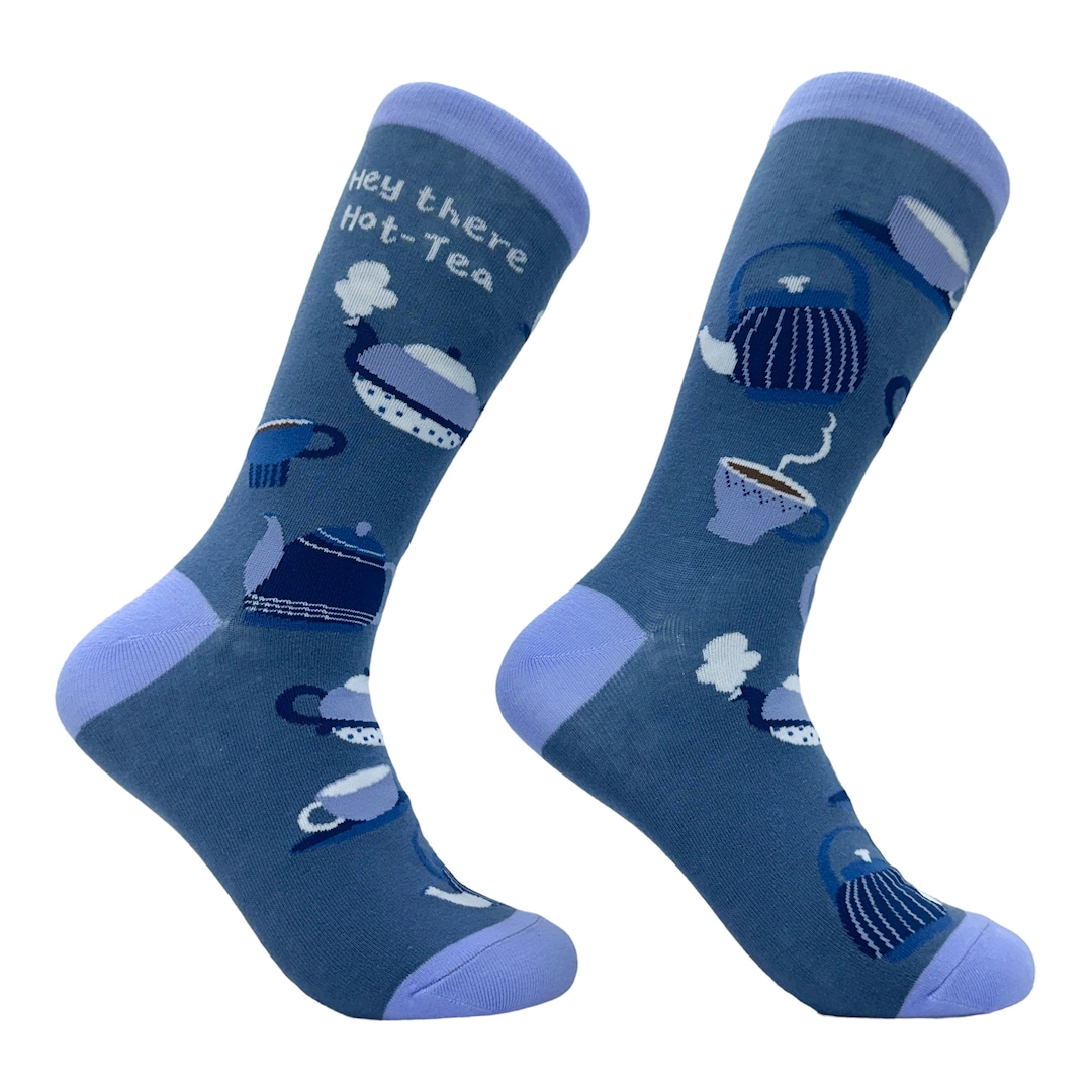 Hey There Hot-tea Socks: Novelty Tea Lover Socks - Etsy