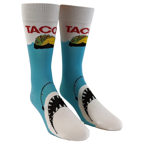 Unisex Taco Jaws Socks, Taco Shark, Taco Socks, Cinco De Mayo, Funky ...