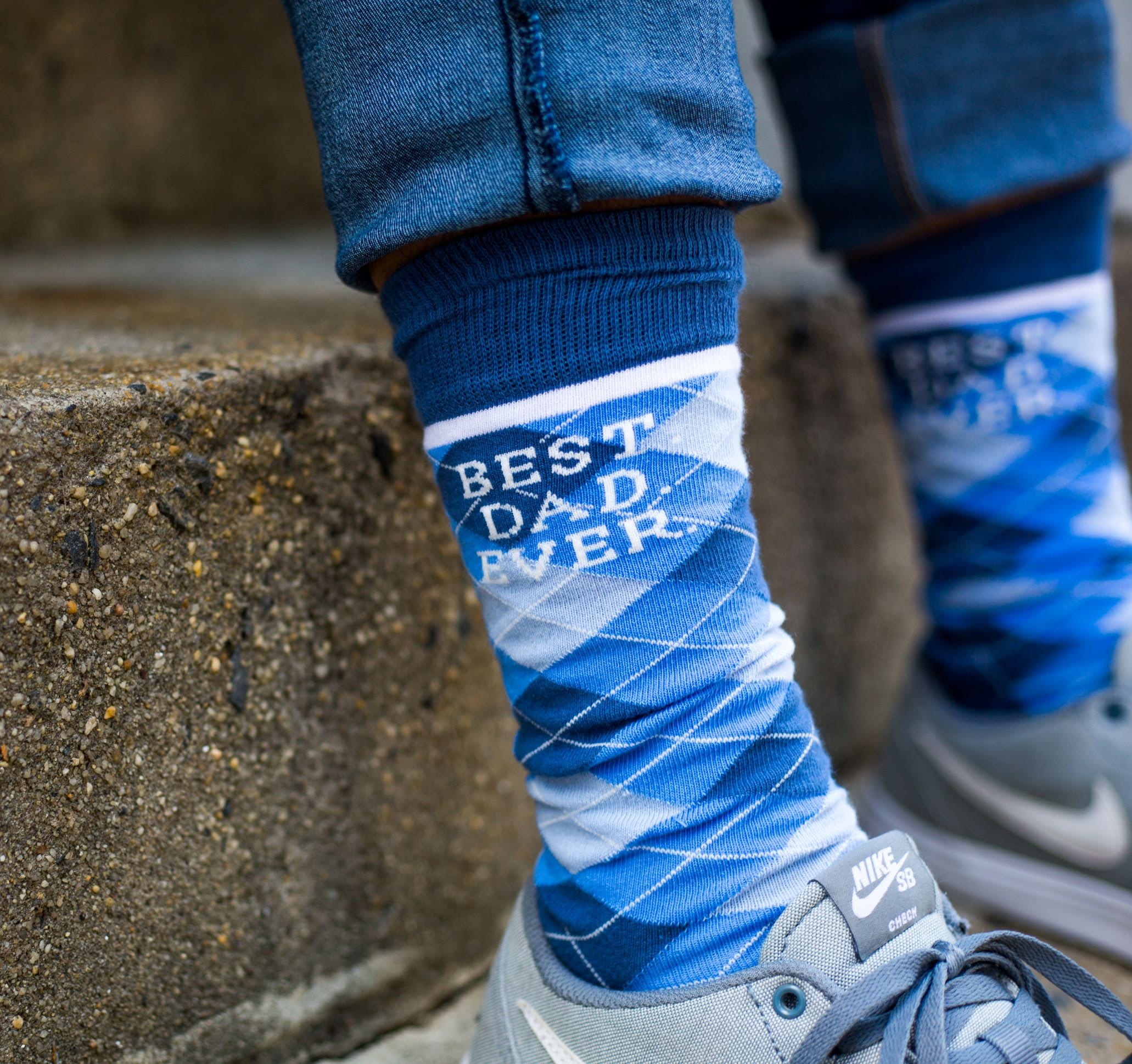 Best Dad Ever Socks Papa Socks Funny Socks Argyle Socks | Etsy