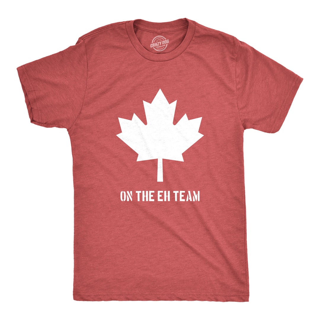 Canada Hockey T-shirt, on the Eh Team, Canadian Pride - Etsy