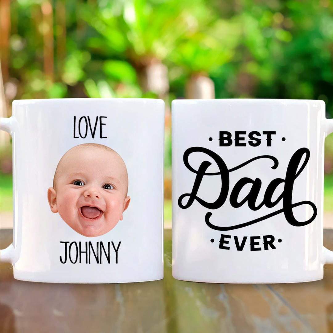 Personalized Best Dad Ever Mug, Custom Photo Dad Mug, Mug With Picture ...