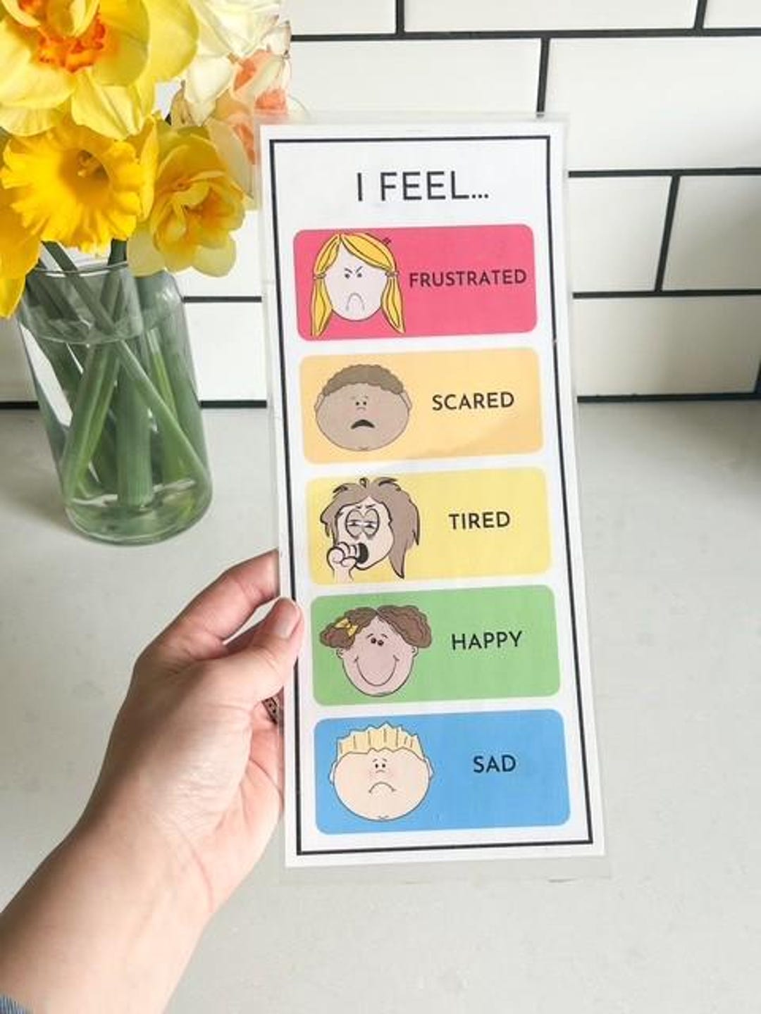 Children's Feelings Chart | Downloadable Digital Print - Etsy