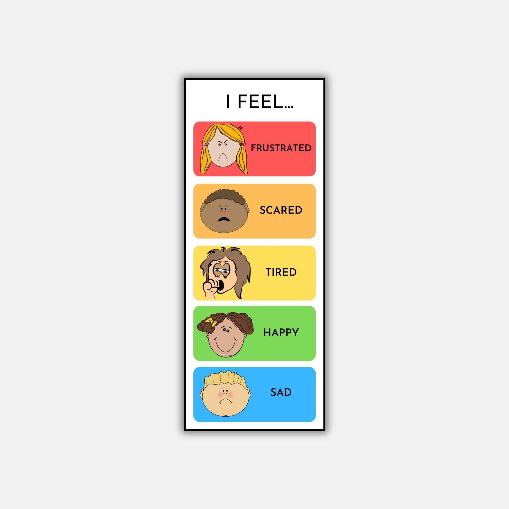 Children's Feelings Chart | Downloadable Digital Print - Etsy