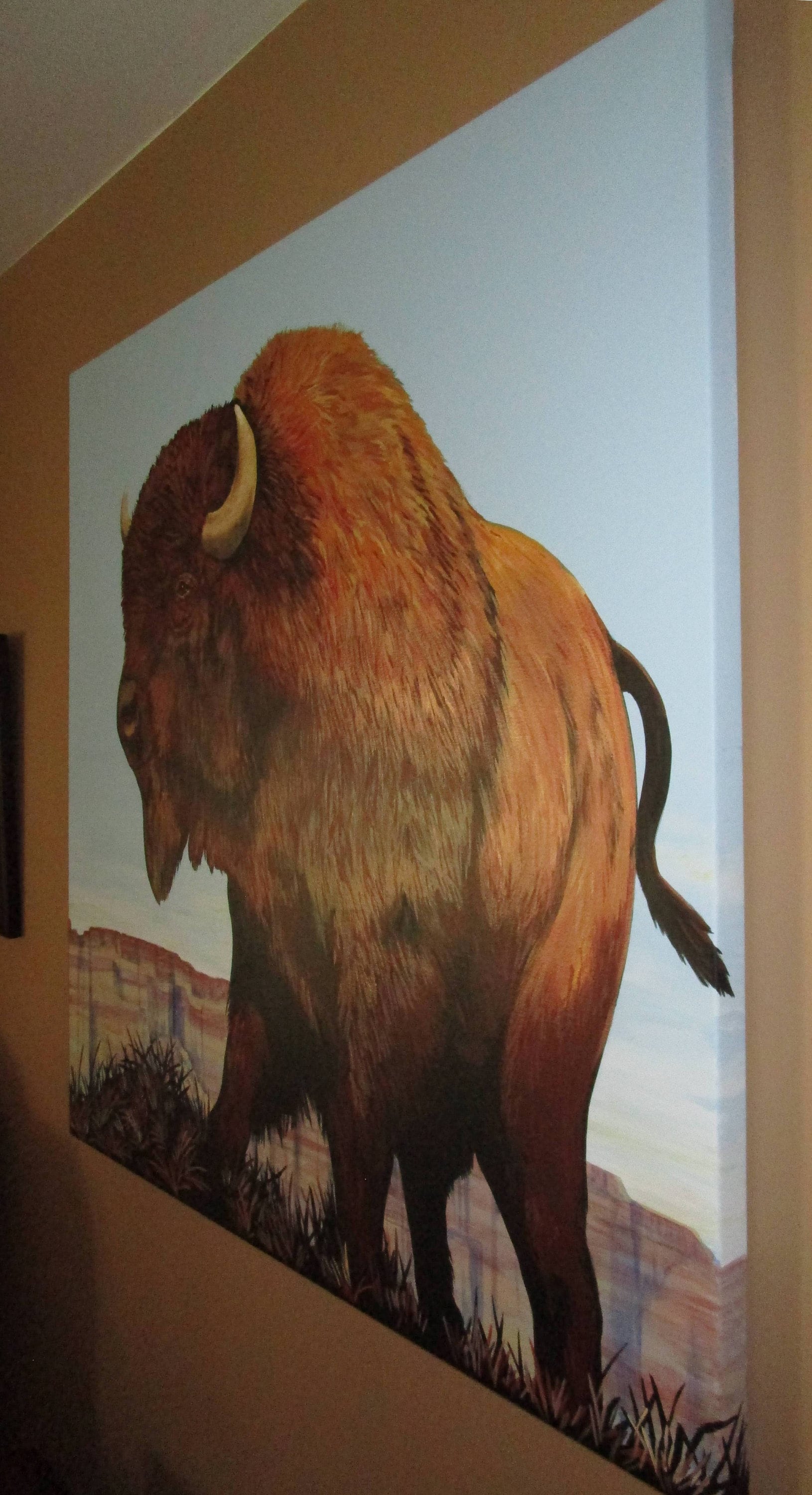 Great Big Buffalo, Original Painting, 42 X 42 Inches, - Etsy