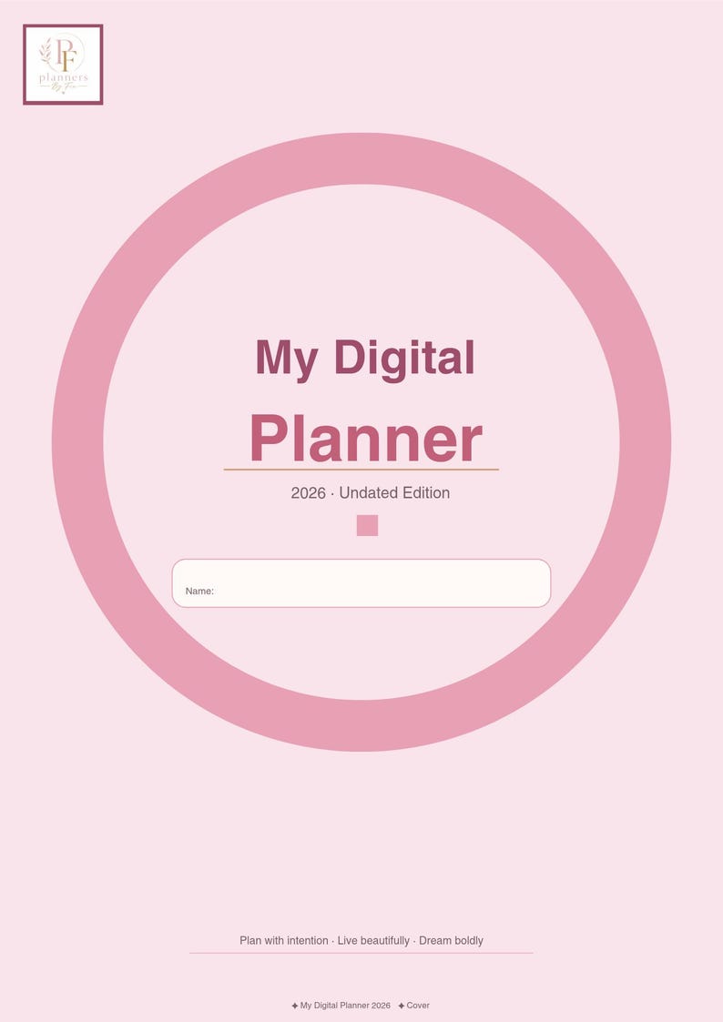 Coquette Digital Planner 2026 | Pink Feminine Hyperlinked Goodnotes ...