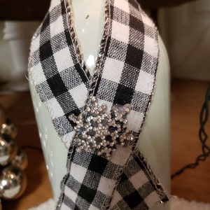 Christmas Tree Tabletop Buffalo Check Rhinestone Shabby Cottage Chic - Etsy