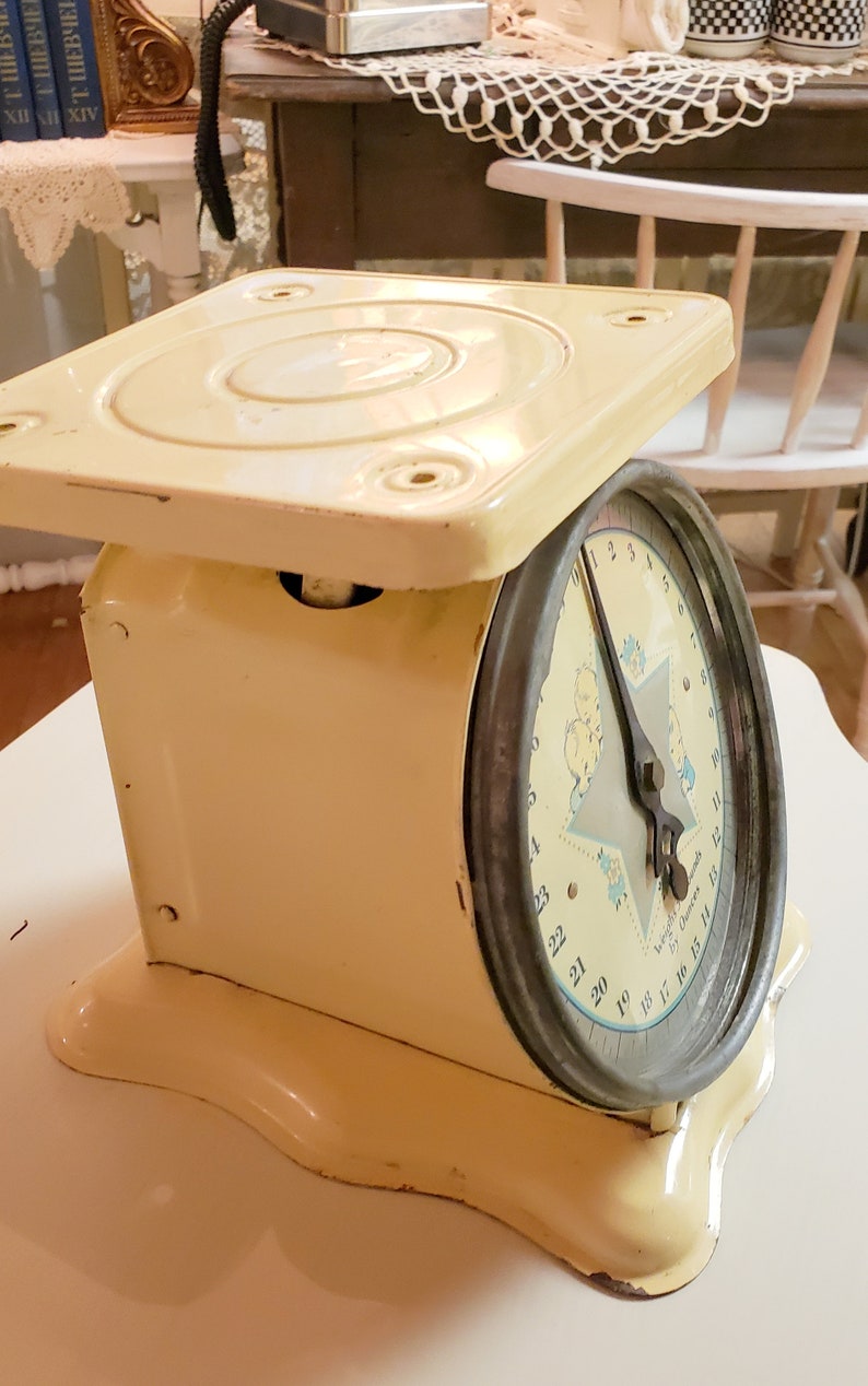 Antique Baby Scale Metal Scale Shabby Chic Decorative | Etsy