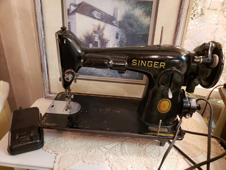 Vintage Singer Sewing Machine 201 C1950 Rare Collectible | Etsy