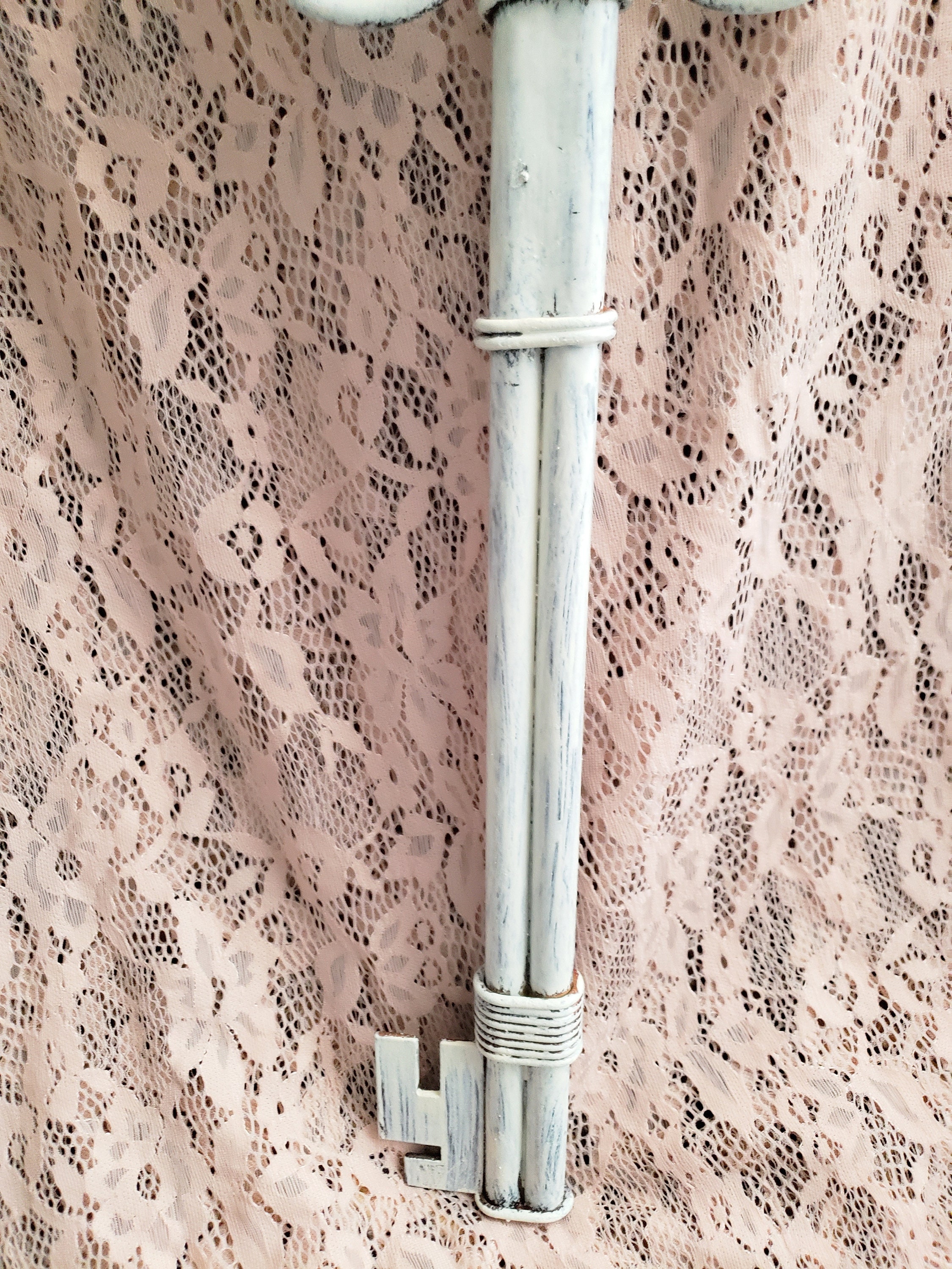 Large Ornate Key Painted Vintage Wall Decor Ornate Painted | Etsy