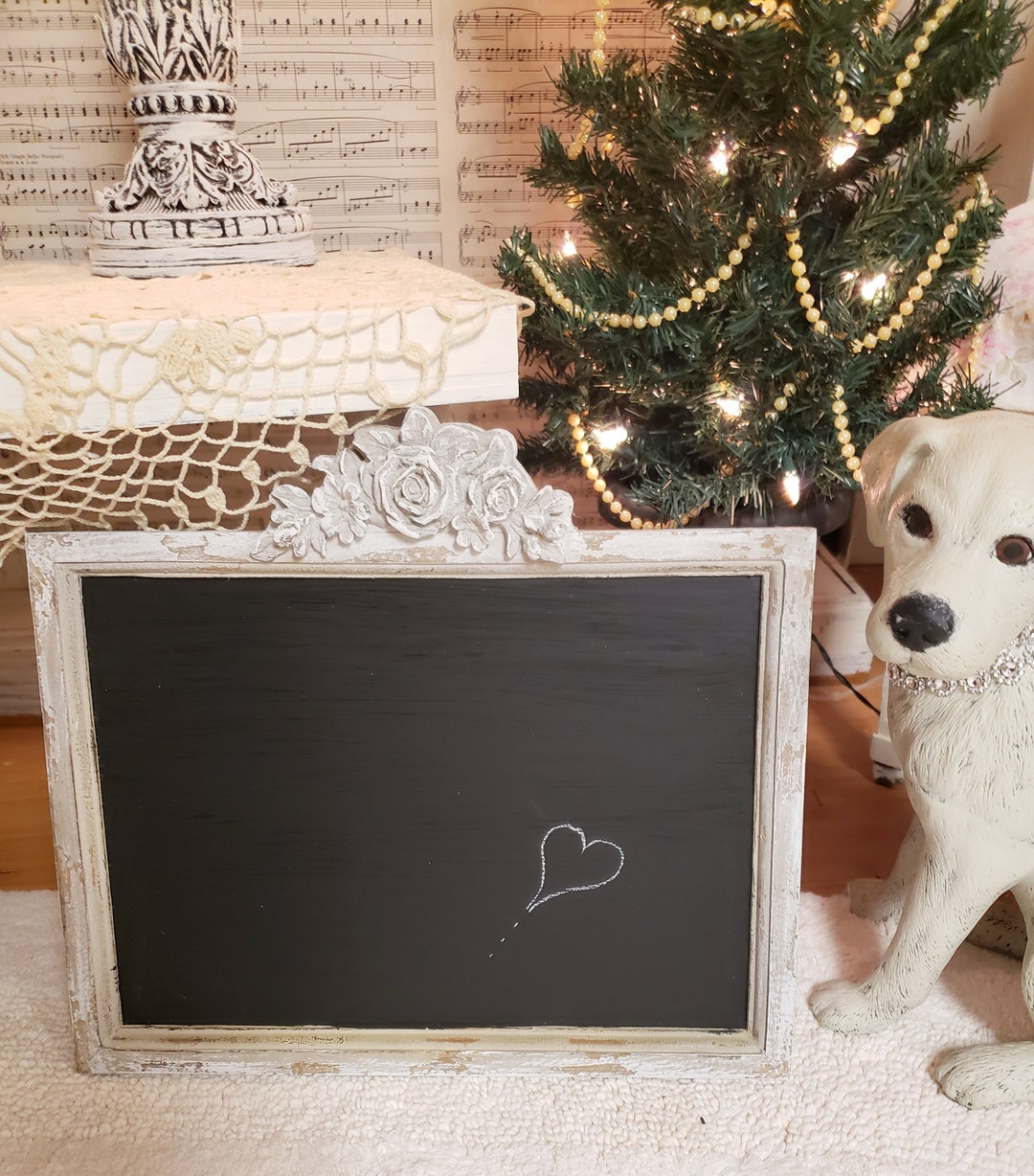 Chalkboard Roses Painted Peely Paint Shabby Chic Cottage Core - Etsy