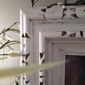 Pink Rose Canvas Print: Ornate Chalk Painted Frame, French Cottage ...