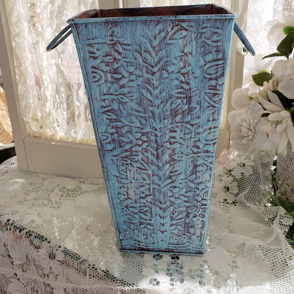 Tin Vase - Etsy