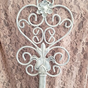 Large Ornate Key Painted Vintage Wall Decor Ornate Painted Shabby Chic ...