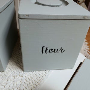 Canister Set Wood Painted Robins Egg Blue Storage French Country ...