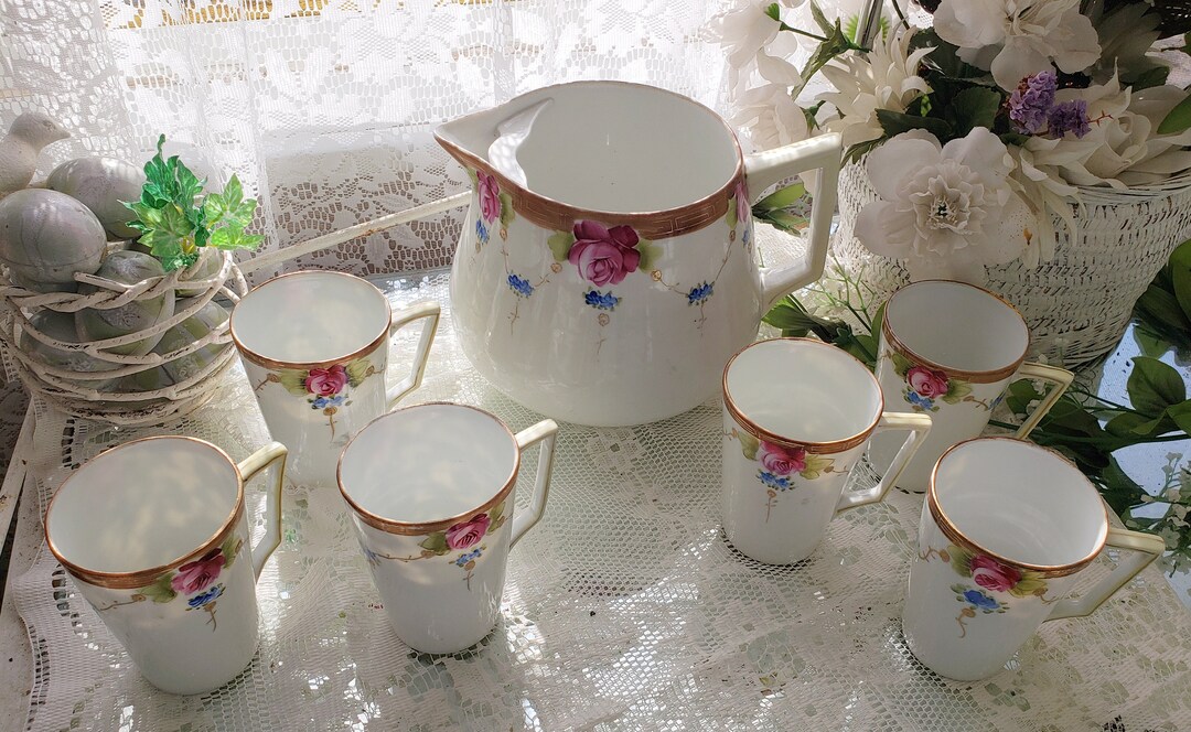 Antique Nippon Porcelain Lemonade Set 7 Pc C 1920 - Etsy