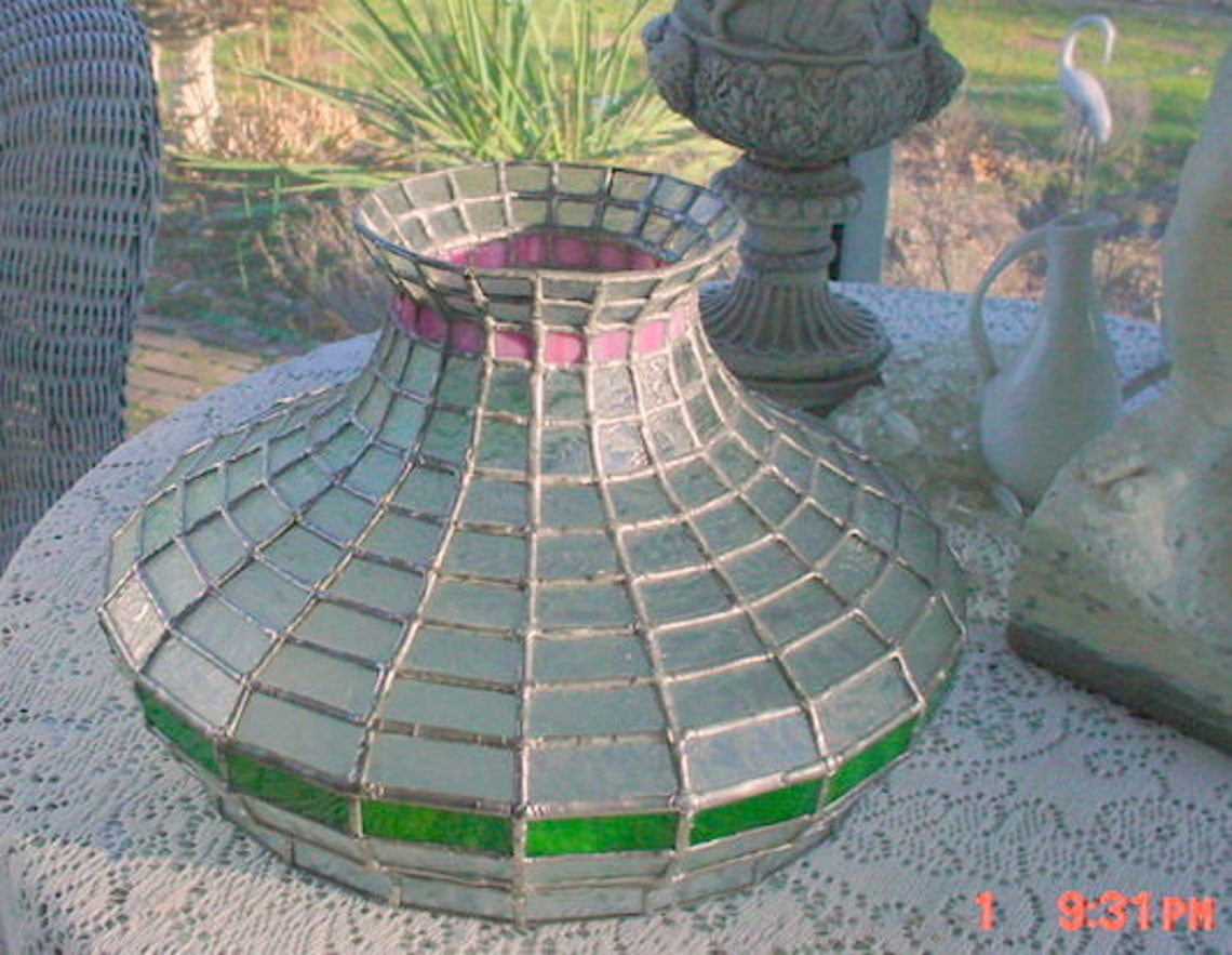 Stained Glass Shade Leaded Glass Romantic French Shabby Chic - Etsy