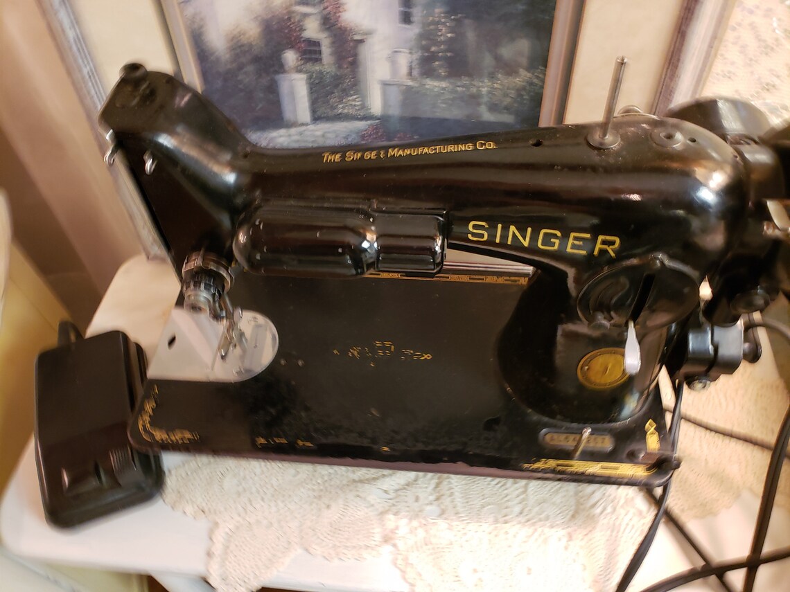 Vintage Singer Sewing Machine 201 C1950 Rare Collectible | Etsy