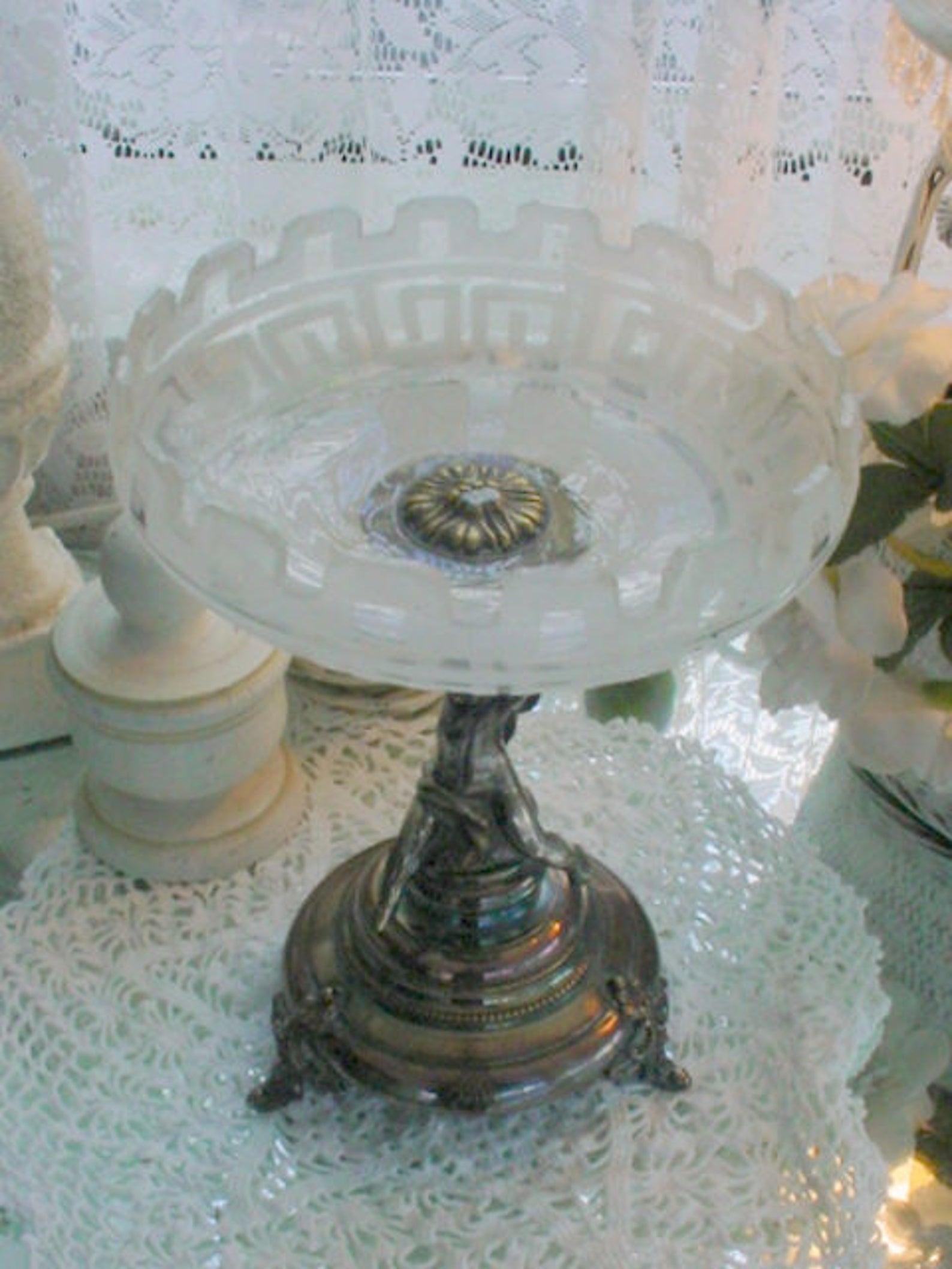 Antique Cherub Compote Silver Ornate French Country Putti Paris ...