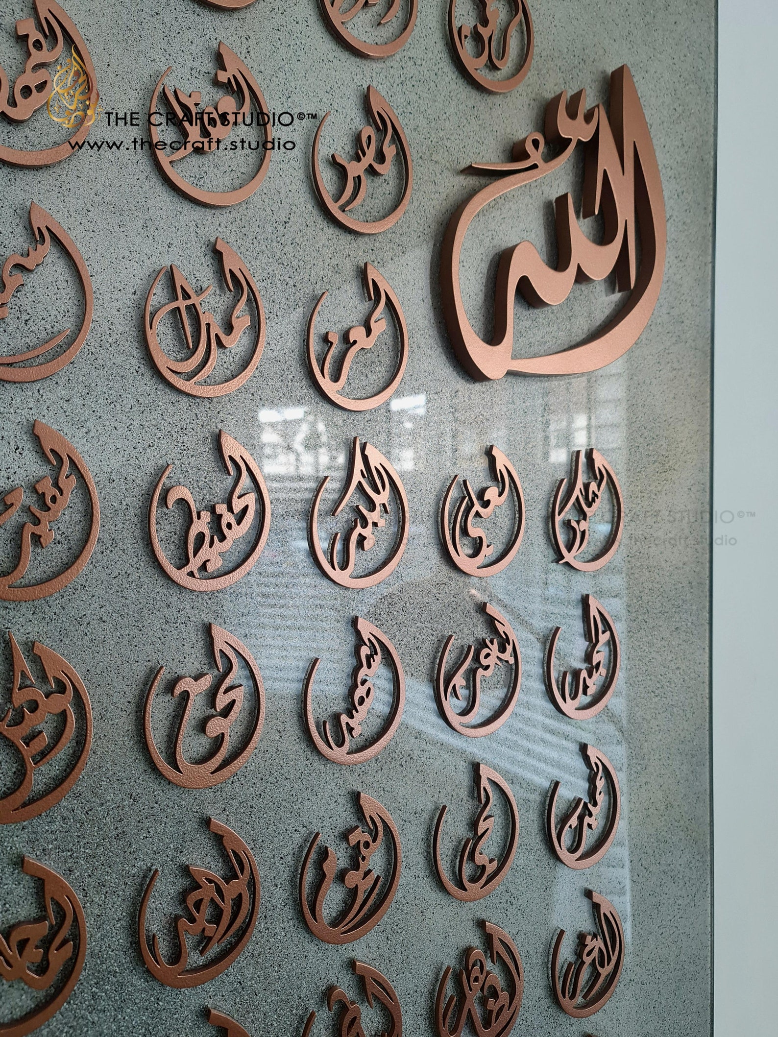 99 Names of Allah Islamic Wall Art XL 3D Contemporary Hand - Etsy