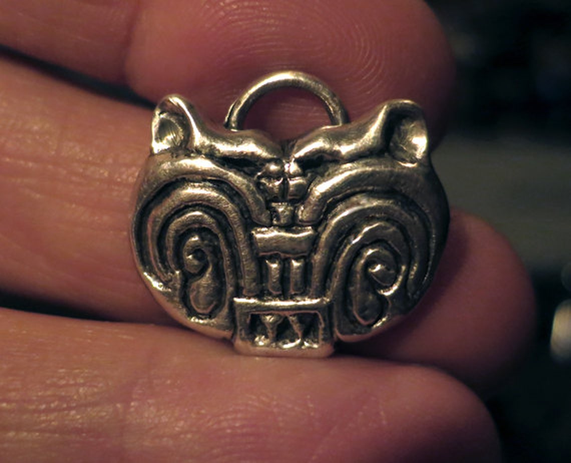 Sterling Silver Totemic Cat Amulet - Etsy