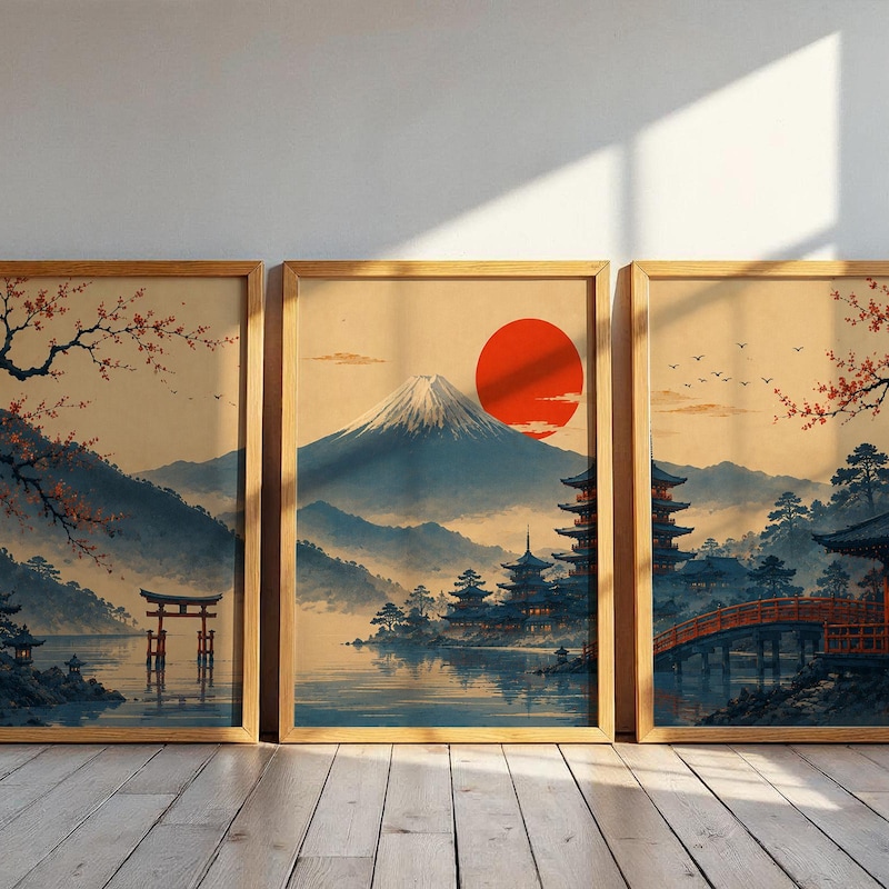 Japanese Art Set Three - Etsy