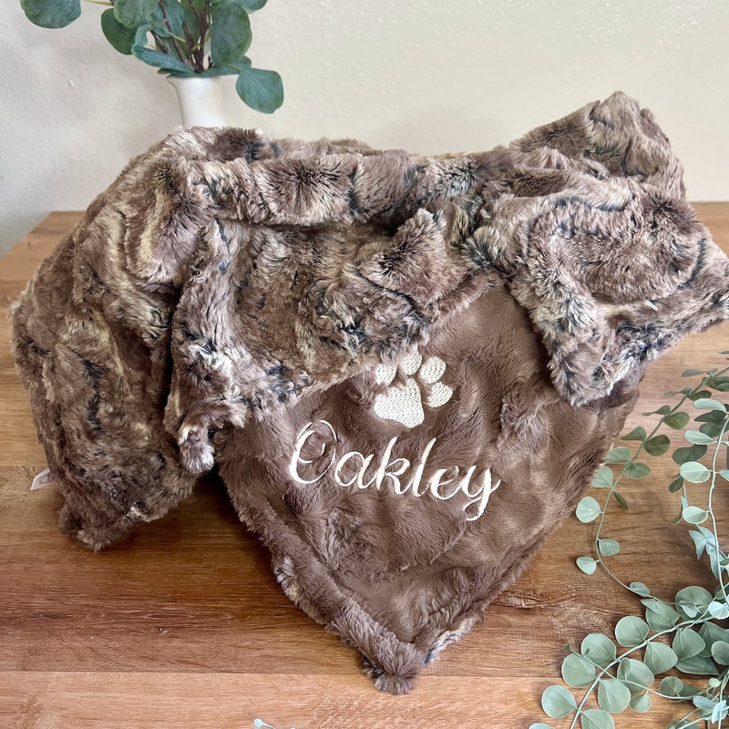 Large Minky Blanket Brown - Etsy