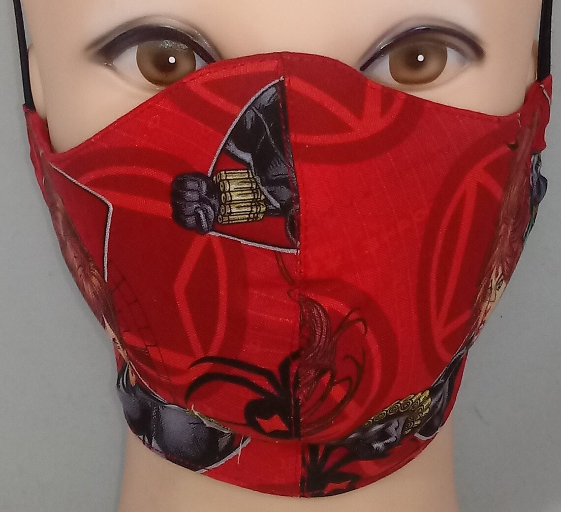 Super Spy 100%cotton 2 Layer Face Mask With Filter Pocket - Etsy Ireland