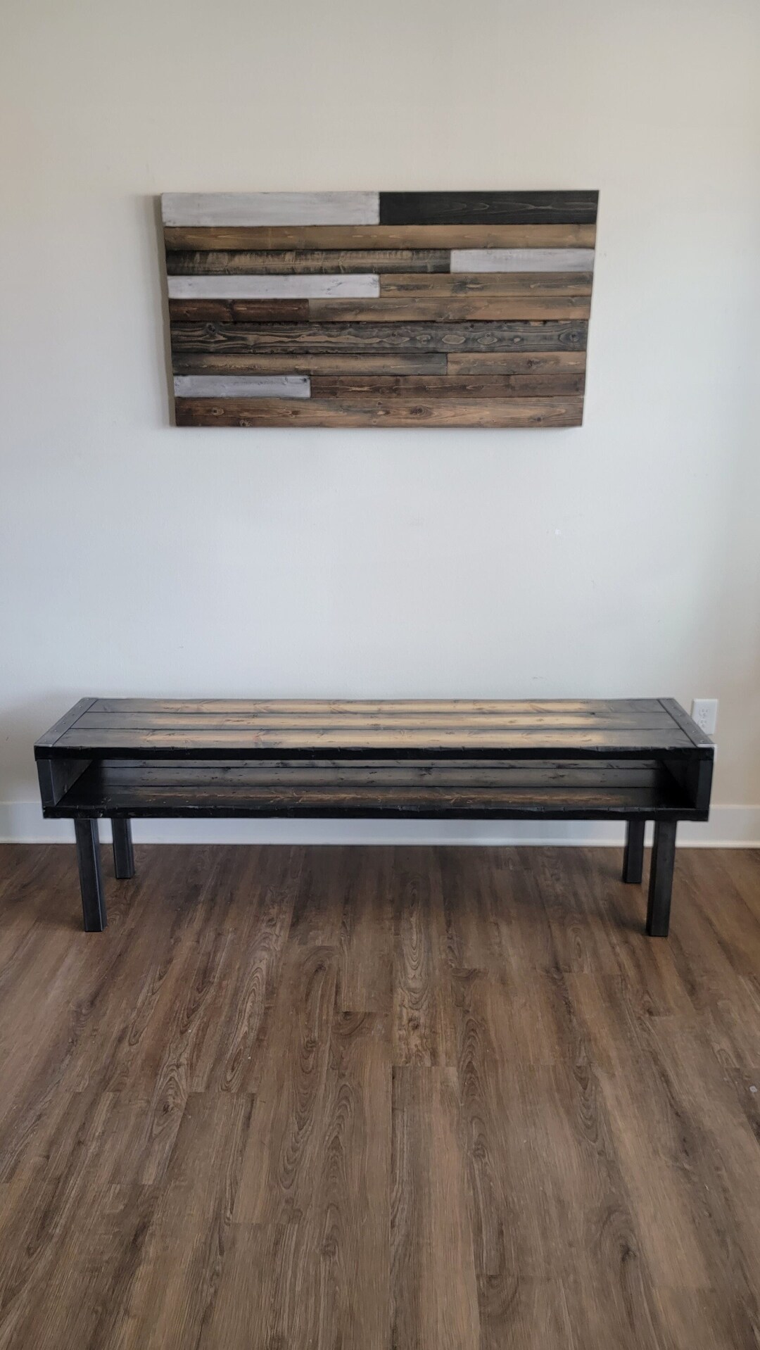 Tortured Side Table, TV Stand, Shoe Bench, Reclaimed Distressed Wood ...