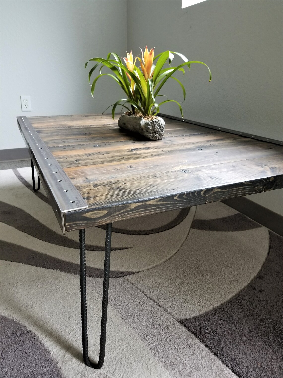 Reclaimed Distressed Custom Built Industrial Coffee Table, Wood, Raw ...