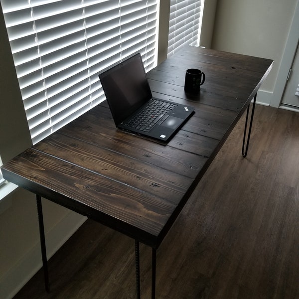 Solid Wood Desk - Etsy