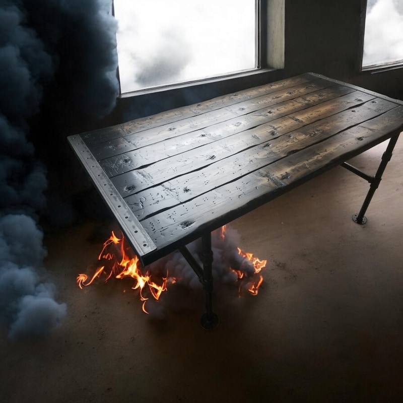 Antique Square Top Table - Etsy