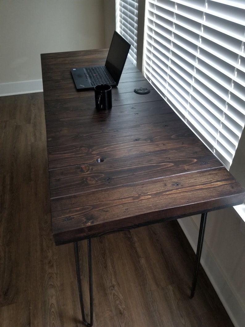 Thick Solid Wood Espresso Reclaimed Distressed Dining Table - Etsy