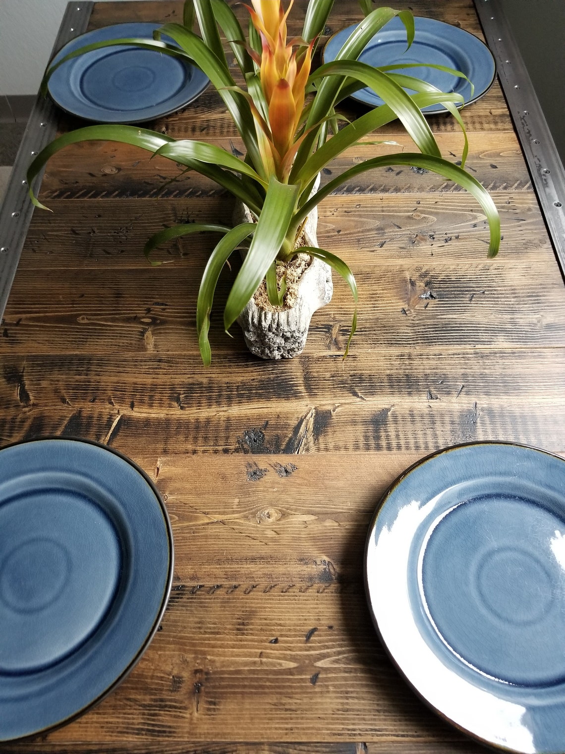Reclaimed Distressed Industrial Dining Table Pub Height Counter Height ...