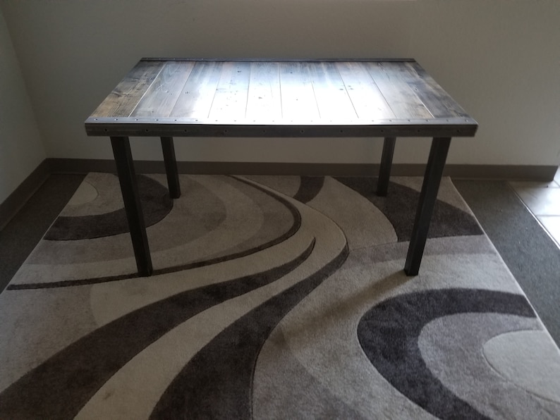 Reclaimed Distressed Industrial Dining Table Pub Height Counter Height ...