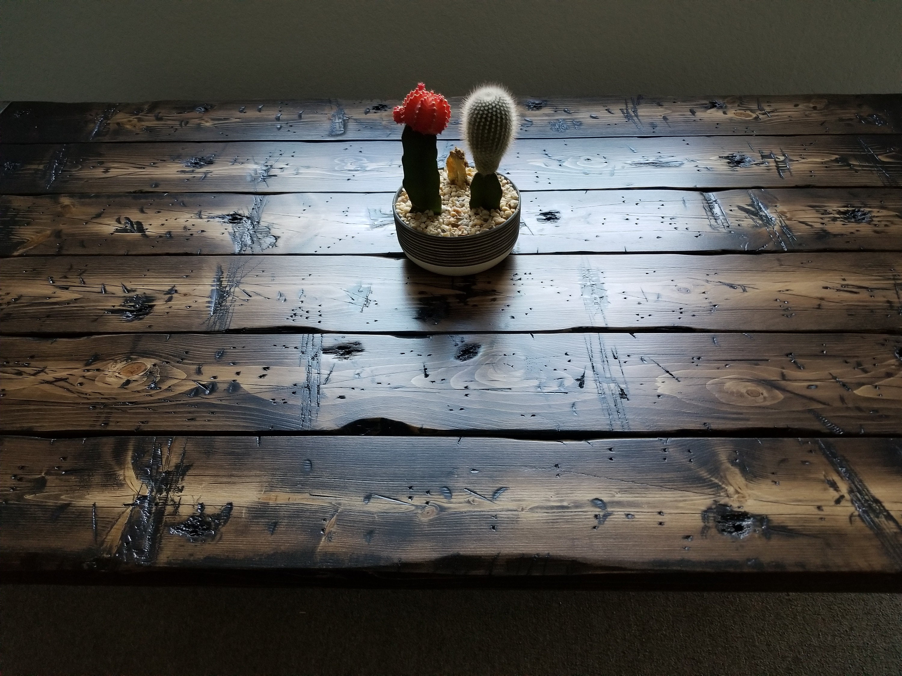 Tortured Reclaimed Distressed Industrial Wood Desk With Rebar - Etsy