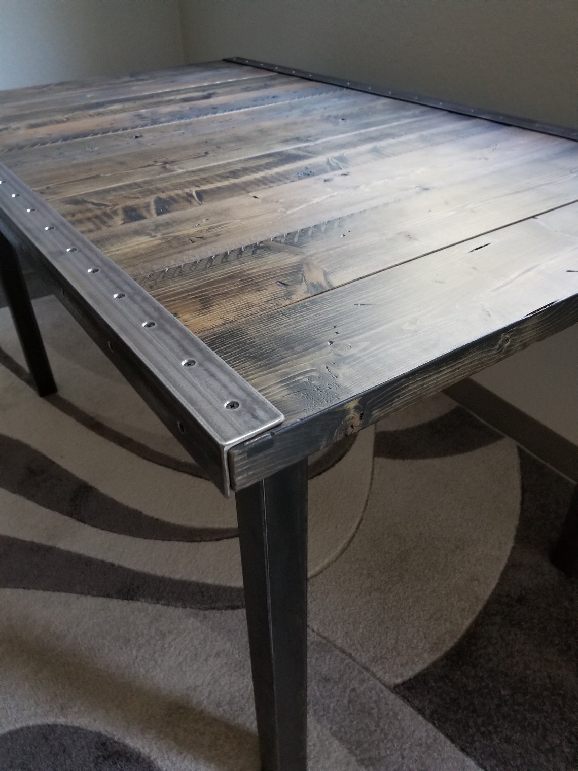 Reclaimed Distressed Custom Built Industrial Desk With Raw - Etsy
