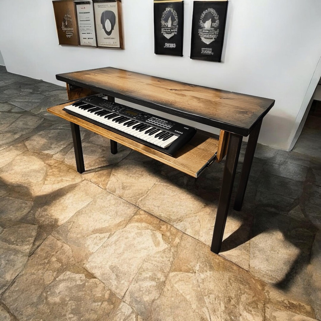 Heavy Duty Desk With Keyboard Tray for Studio Musician Gaming Piano ...