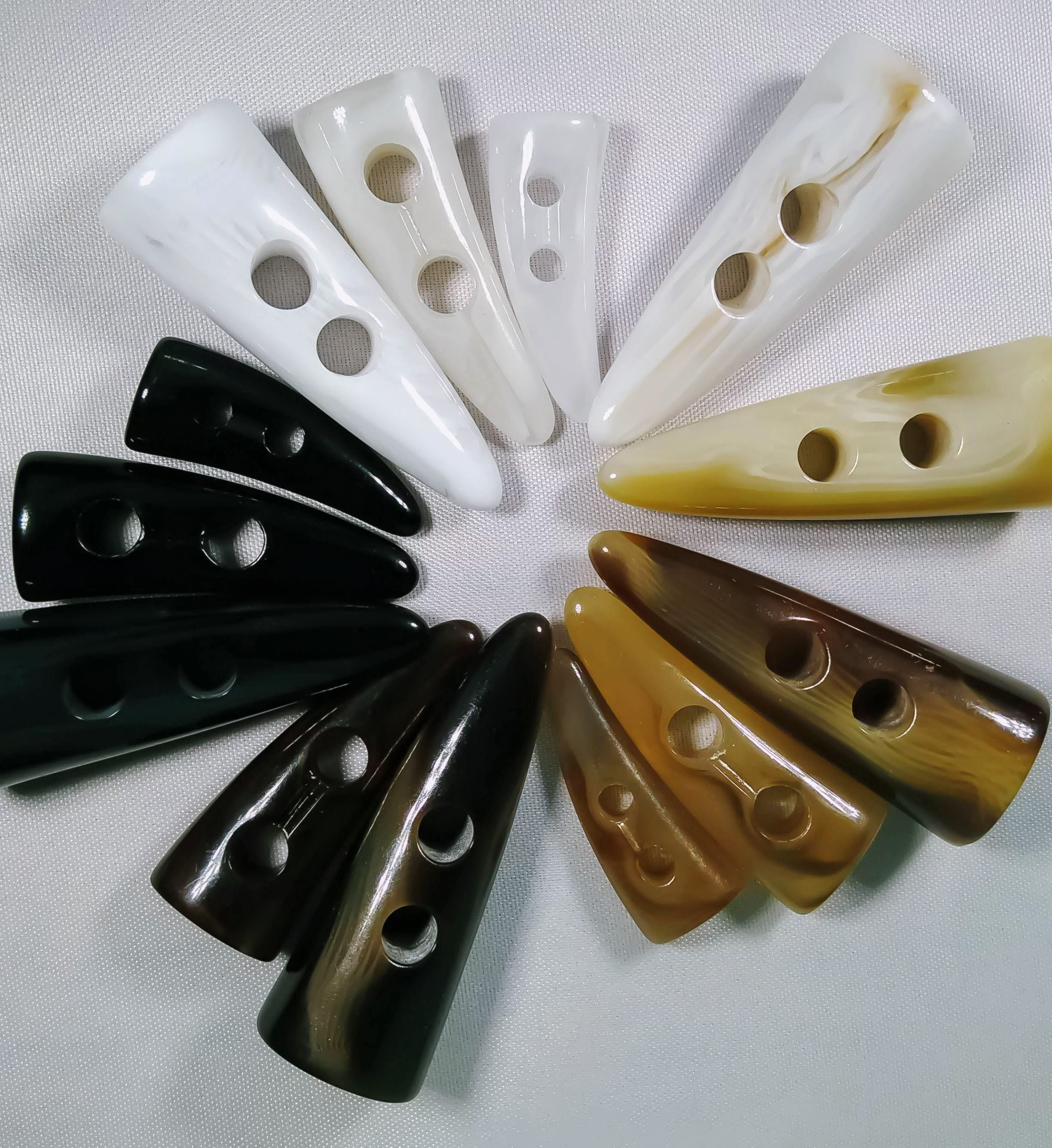 50mm Large Horn Imitation Tooth Toggle 2 Holes Buttons Craft - Etsy UK