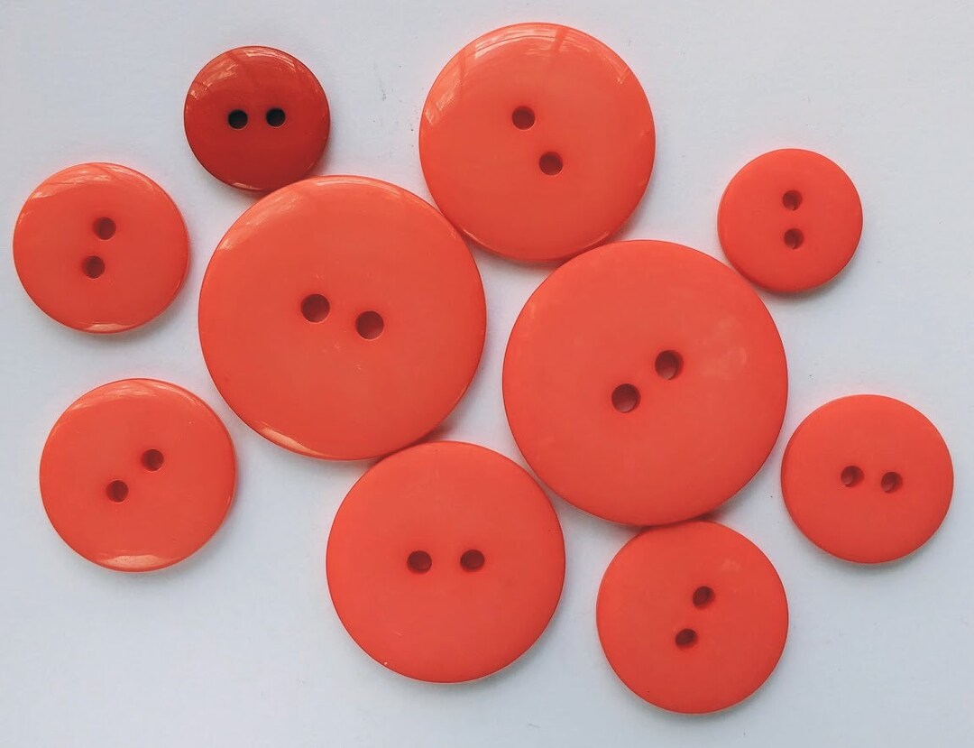 Burnt Orange Resin Buttons, Matte & Shine, 2-hole 15-30mm - Etsy