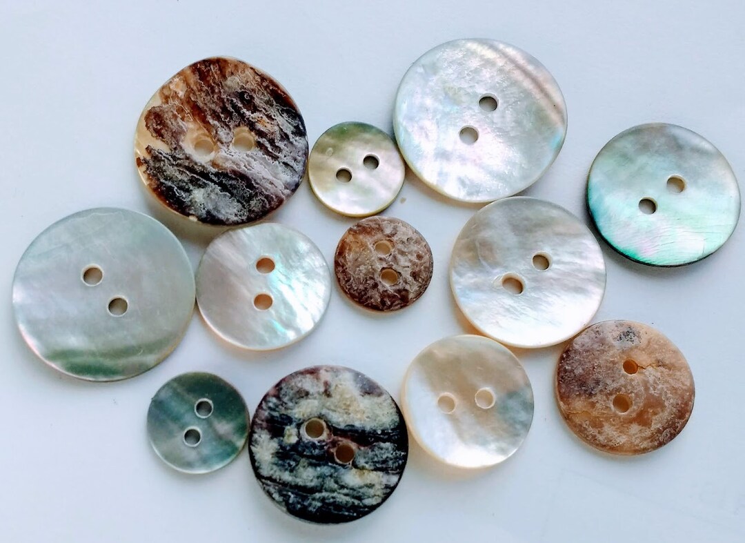 Natural Pearl 2-hole Agoya Shell Buttons 11,5mm, 15mm, 18mm, 20mm - Etsy