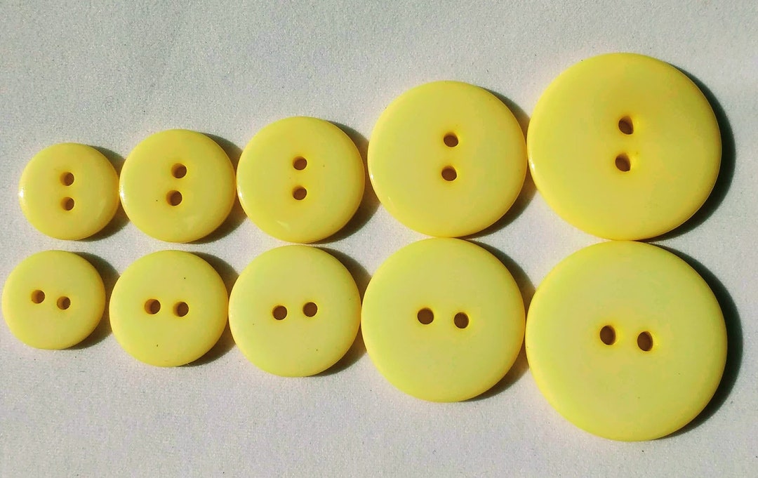 Pale Yellow Resin Buttons, Shiny or Matte, 15-30mm - Etsy