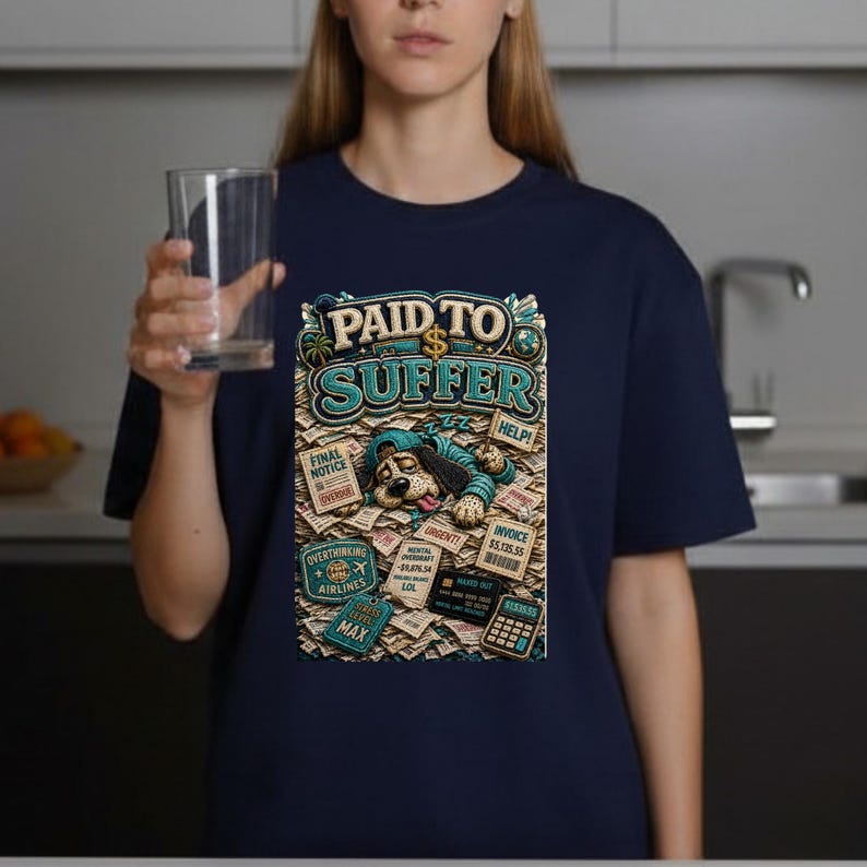 Paid to Suffer Shirt Funny Burnout Tee, Overstimulated Mental Health ...