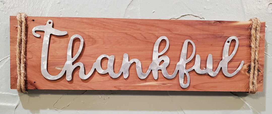 Rustic Cedar Wood Signs, Farmhouse Decor, Family, Thankful - Etsy