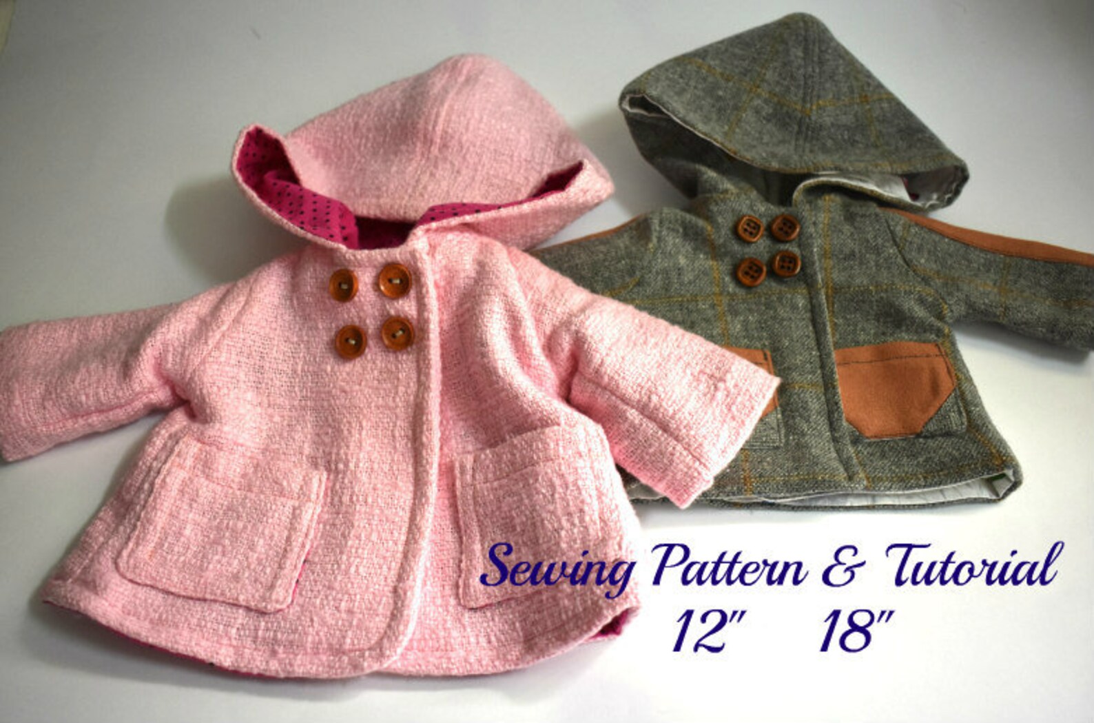PATTERN Coat 12 and 18 Doll DIY Doll Clothes | Etsy